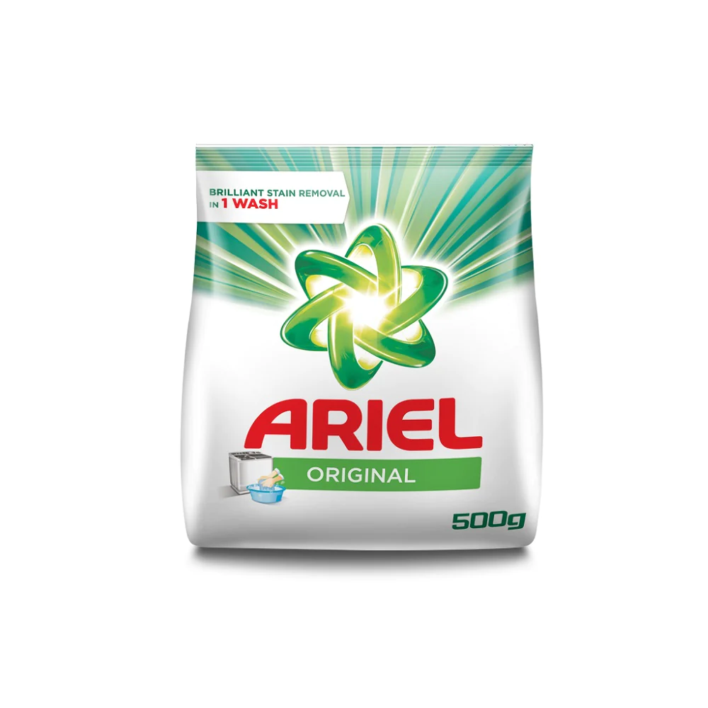 ARIEL WASHING POWDER ORIGINAL POUCH 500G – Al Farooq Shopping Mall